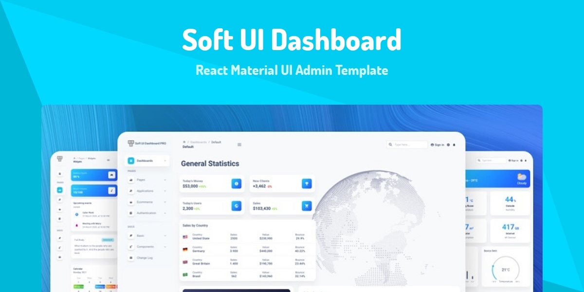 Soft Ui Dashboard React Material Ui Admin Template Made With Reactjs